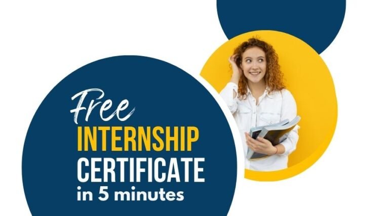 Free Internship Certificate in 5 minutes